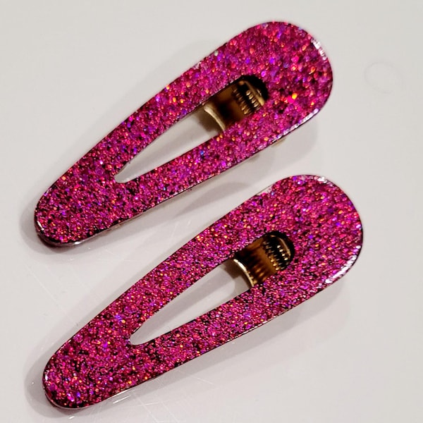 Hot Pink Hair Clip - Etsy UK