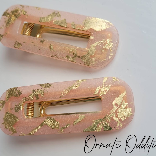 Rose Gold Hair Clips - Etsy UK