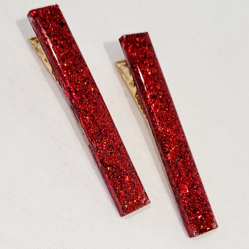 Red Hair Clips - Etsy UK
