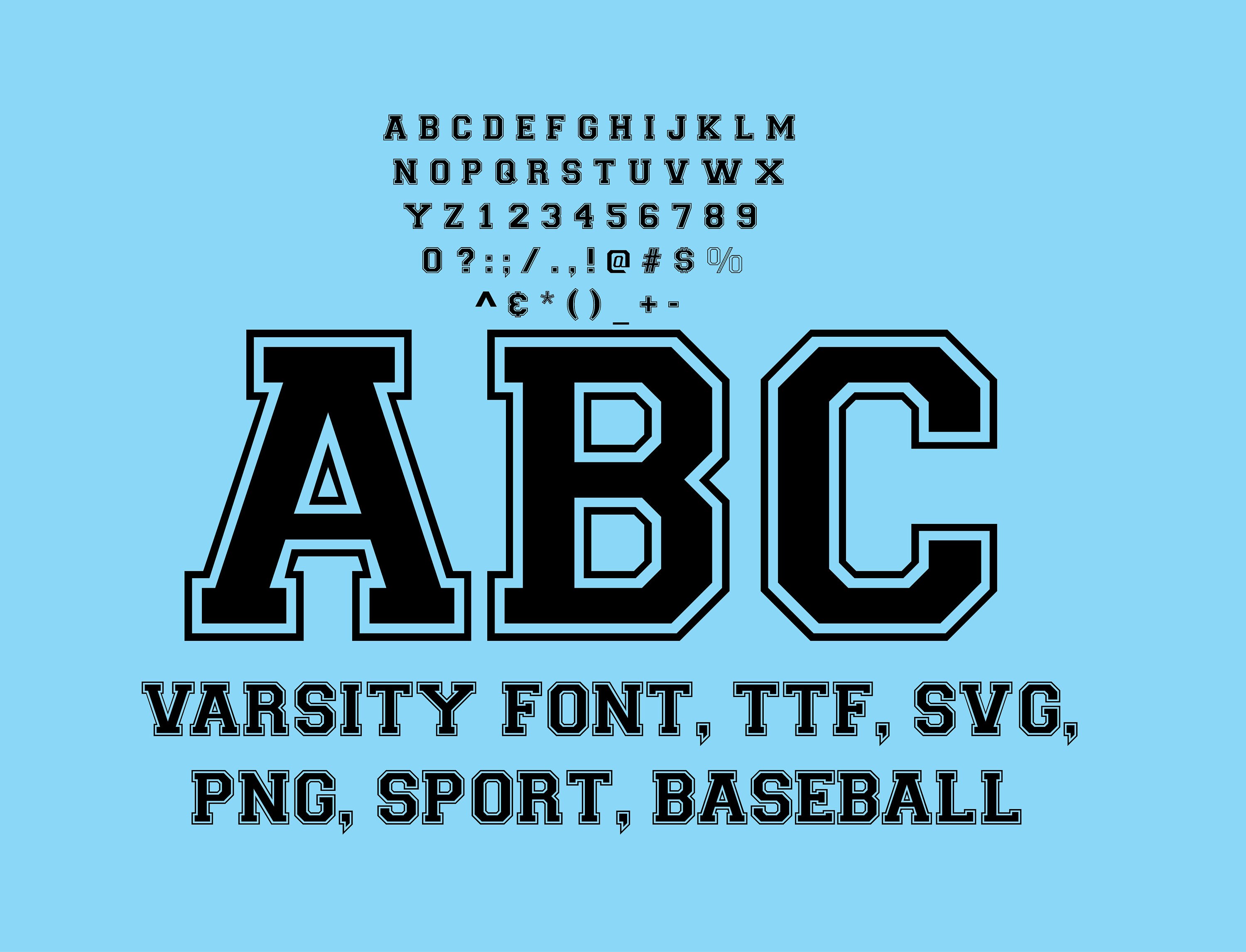 VARSITY FONT SVG, Varsity Alphabet Svg, College Varsity Letters Svg ...