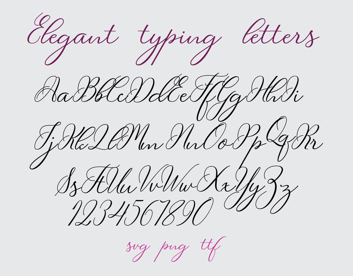 Elegant Alphabet Svg Elegant Letters Svg Elegant Font Svg | Etsy