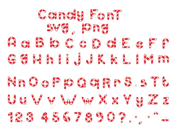 Layer font candy svg candy letters svg candy font svg candy | Etsy