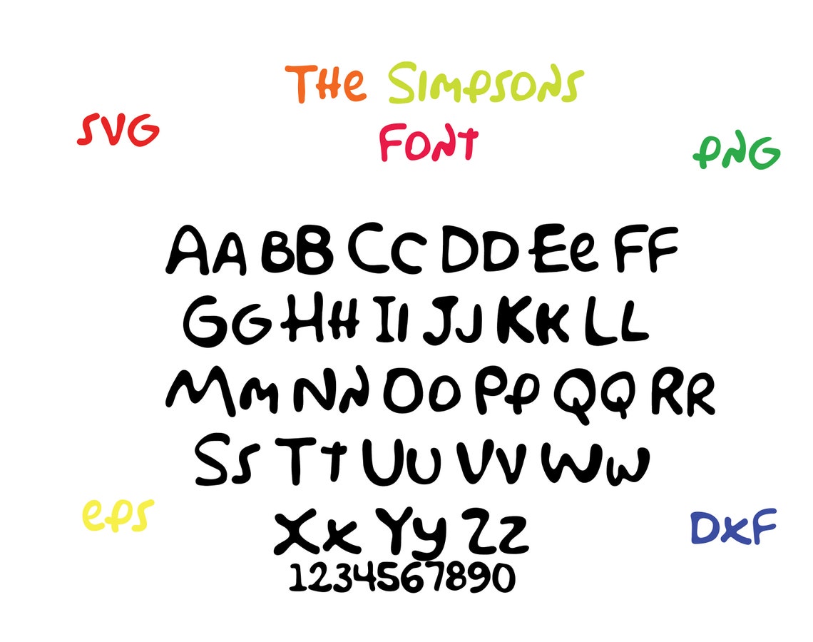 Simpson letters svg Simpson clipart Simpson svg bundle - Etsy France