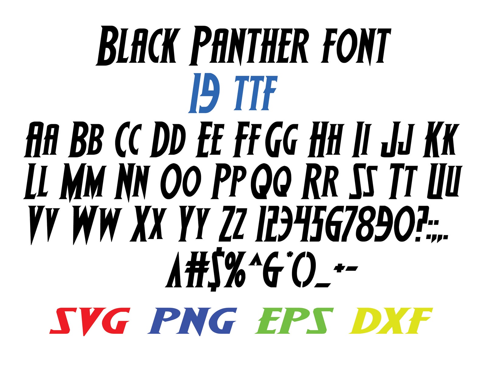 Black Panther font svg Black Panther Alphabet svg Black | Etsy