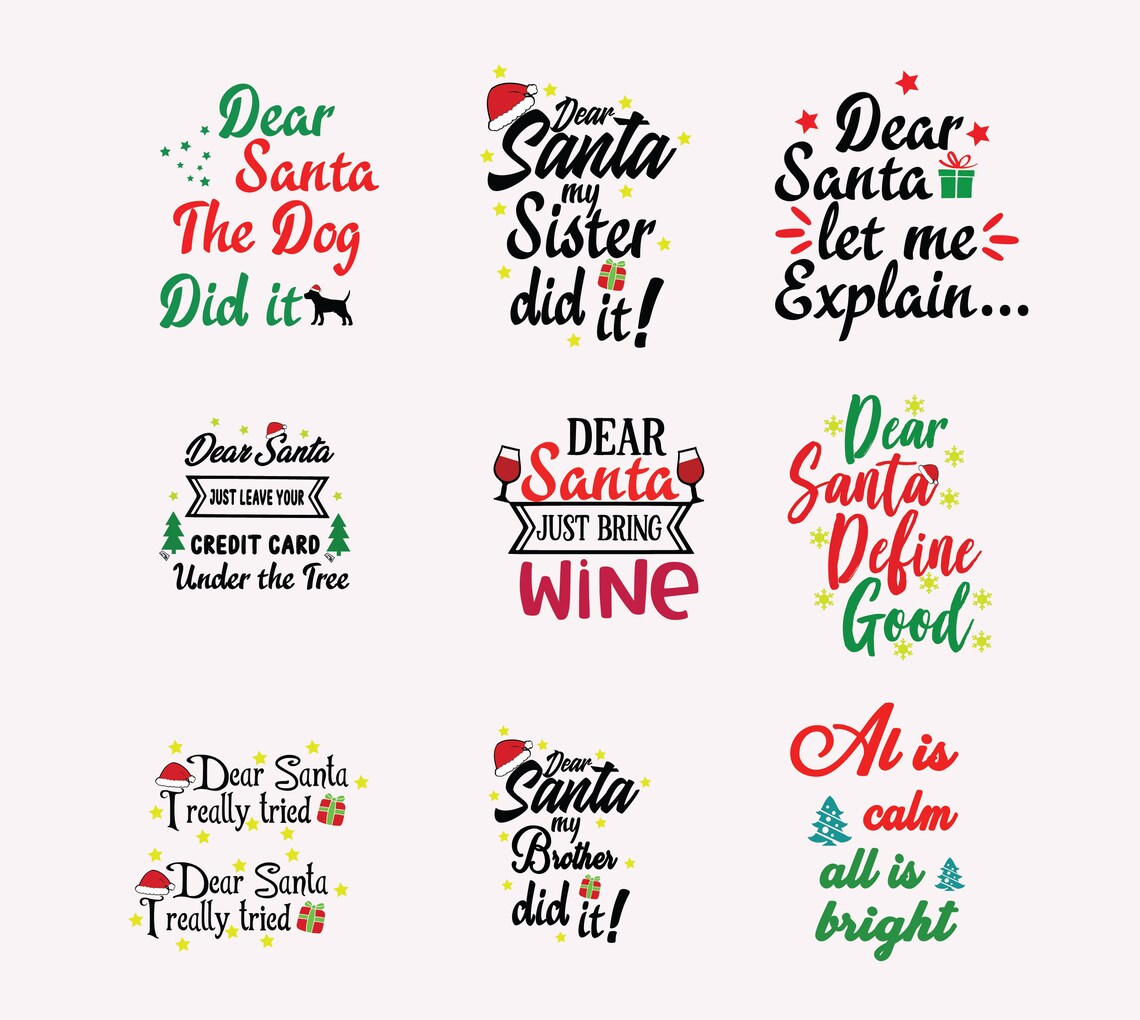 CHRISTMAS SVG QUOTES Christmas Svg Bundle Xmas Svg Sayings - Etsy