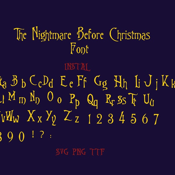 Christmas Font - Etsy