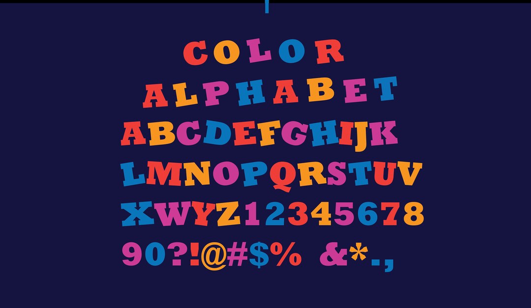 COLOR Alphabet Svg, Color Font Svg Color Alphabet Png - Etsy