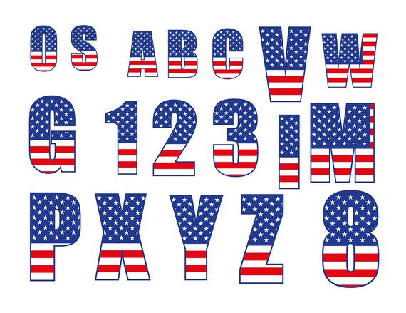 American Flag Alphabet Letters Letter K, Alphabet, Lettering Alphabet