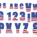 America Flag Letter, USA FLAG ALPHABET, Usa Flag Letters and Numbers ...