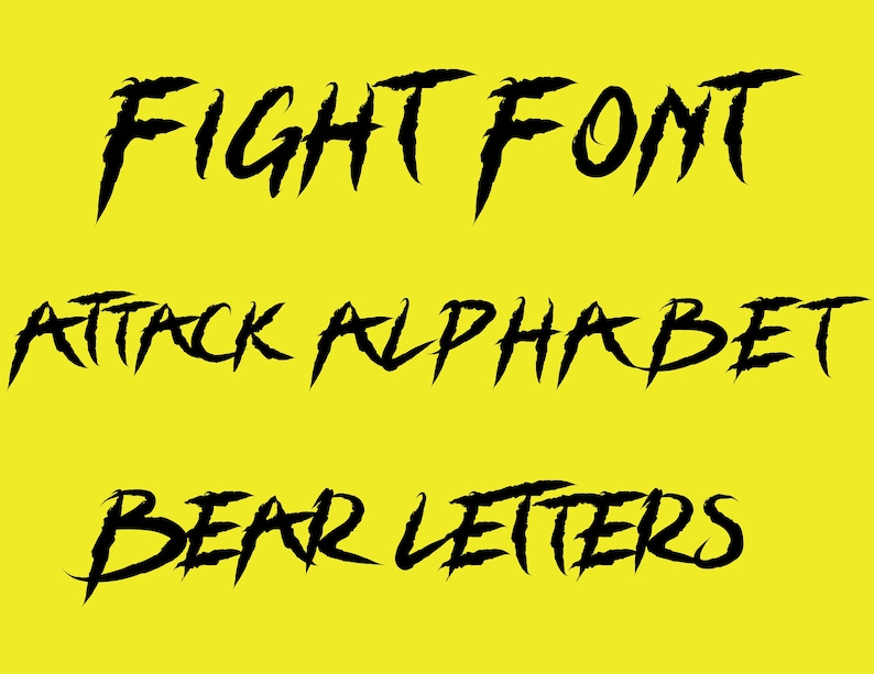 FIGHT FONT SVG Fight Alphabet Svg Fight Letters Svg Fight - Etsy