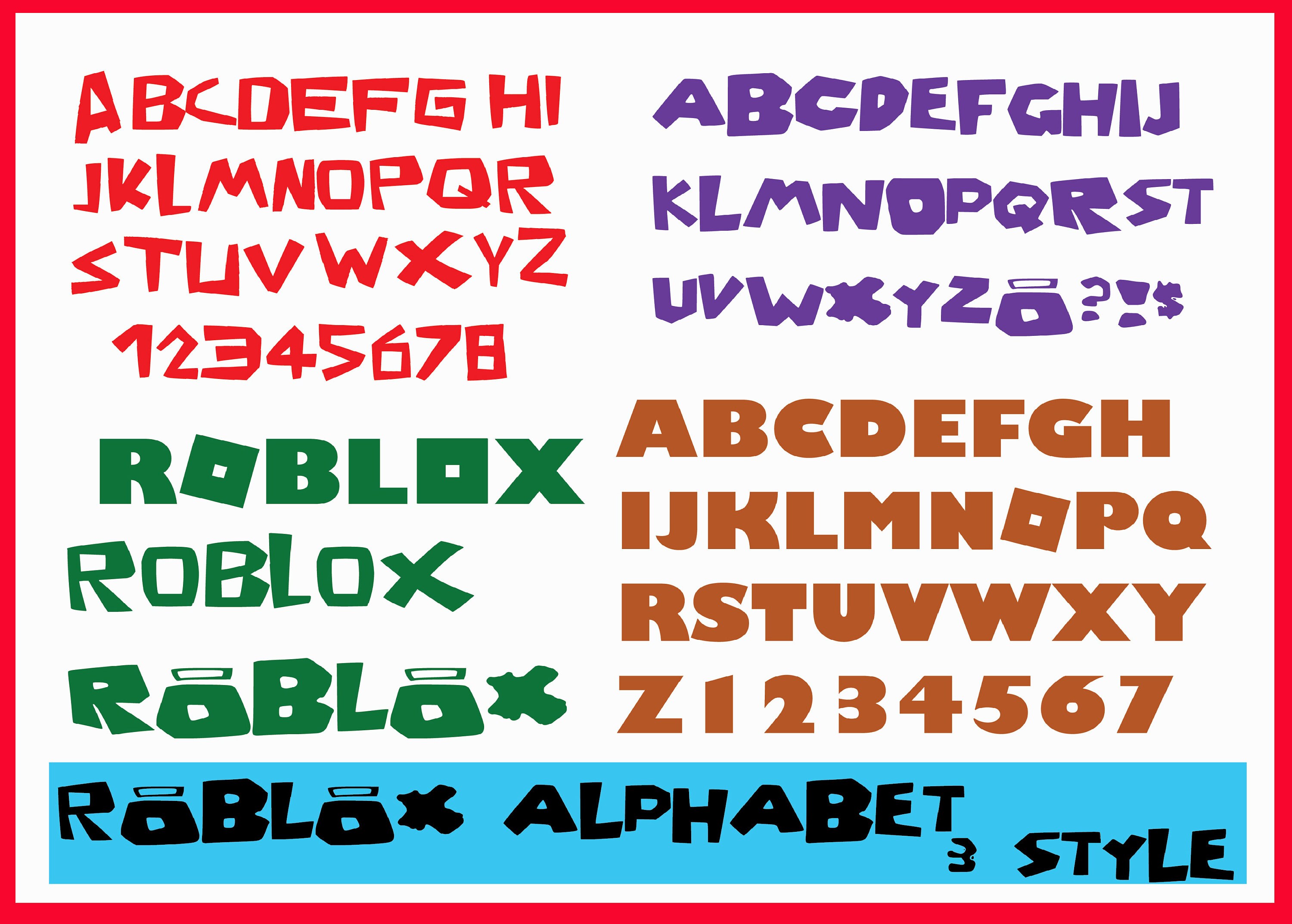 Roblox Font Svg Bundle 2 Styles Roblox Svg Alphabet Etsy Images