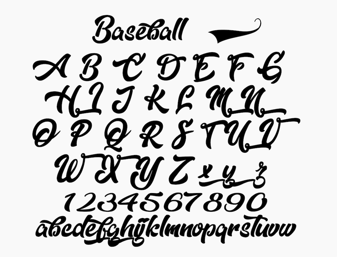 BASEBALL FONT SVG, Baseball Alphabet Svg, Baseball Letters Svg - Etsy