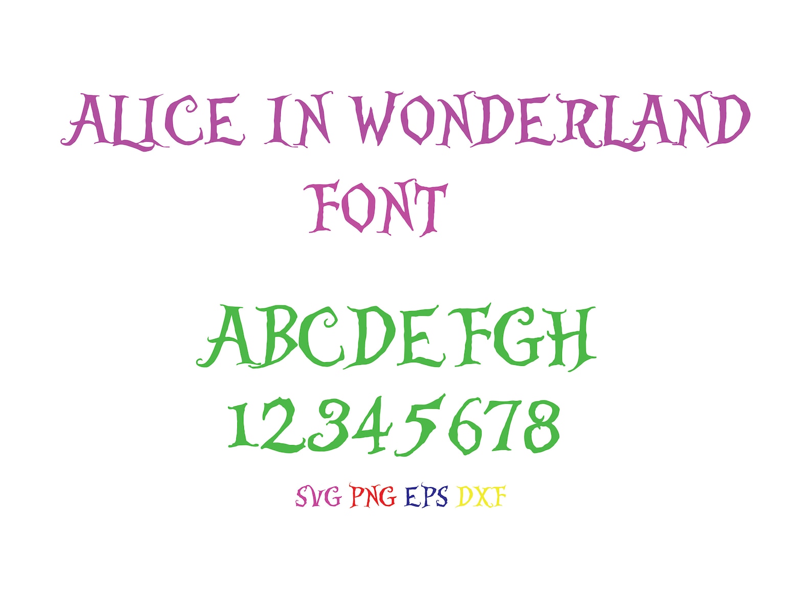 Alice in Wonderland Letters Svg, Alice in Wonderland Alphabet Svg ...