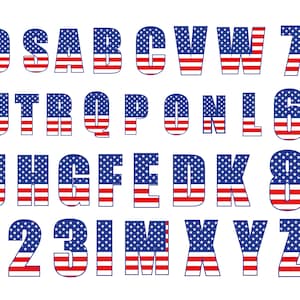 America Flag Letter, USA FLAG ALPHABET, Usa Flag Letters and Numbers ...
