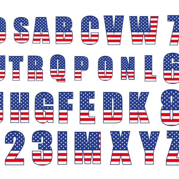 Patriotic Letters - Etsy
