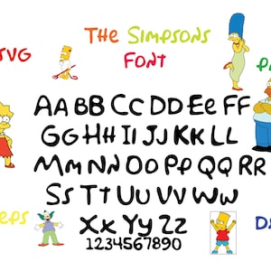 Simpson Letters Svg, Simpson Clipart, Simpson Svg Bundle, Simpson Font ...