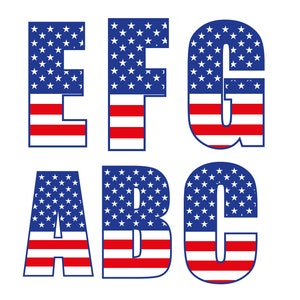 America Flag Letter, USA FLAG ALPHABET, Usa Flag Letters and Numbers ...