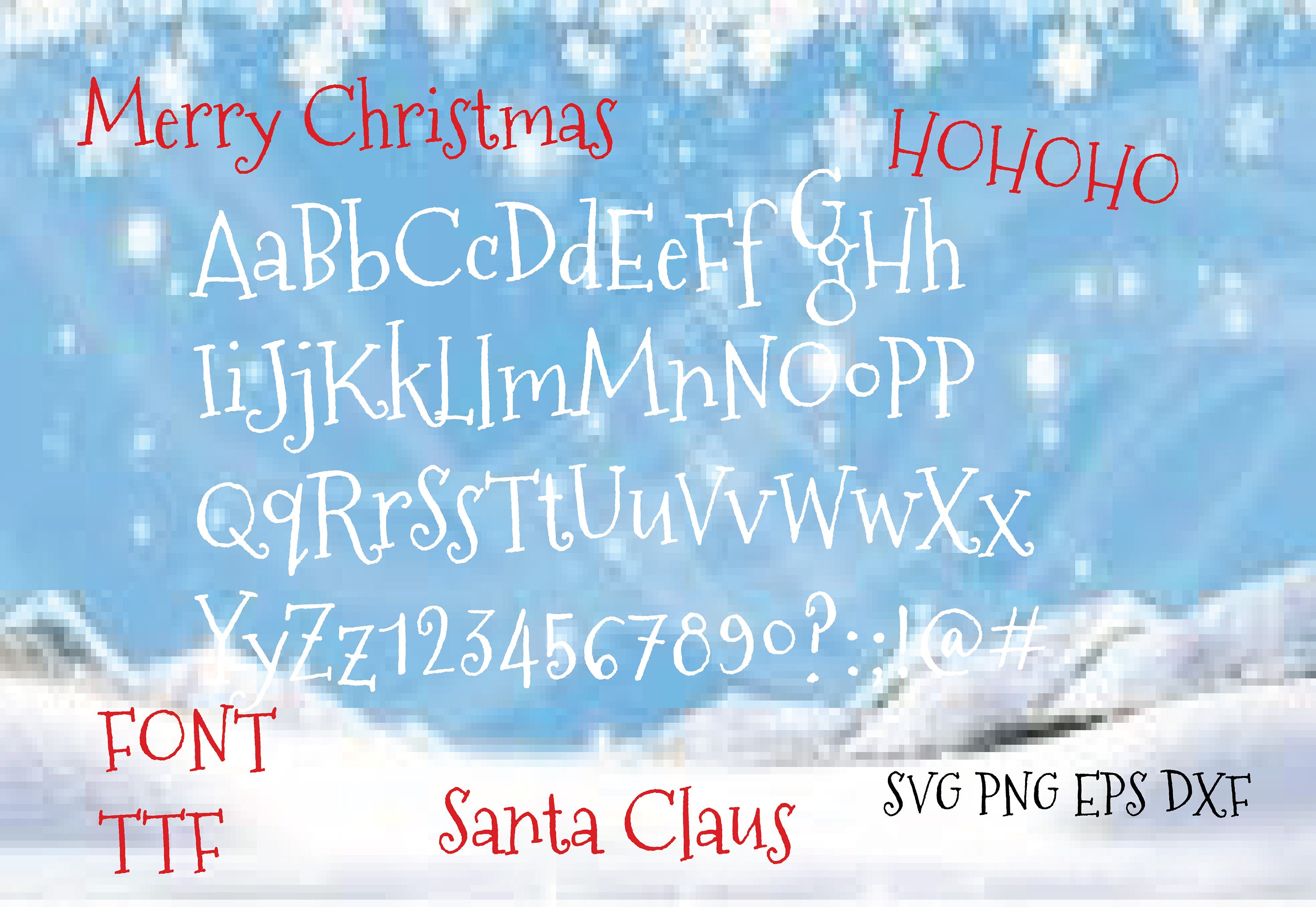 Merry Christmas font svg Merry Christmas Alphabet svg Merry | Etsy