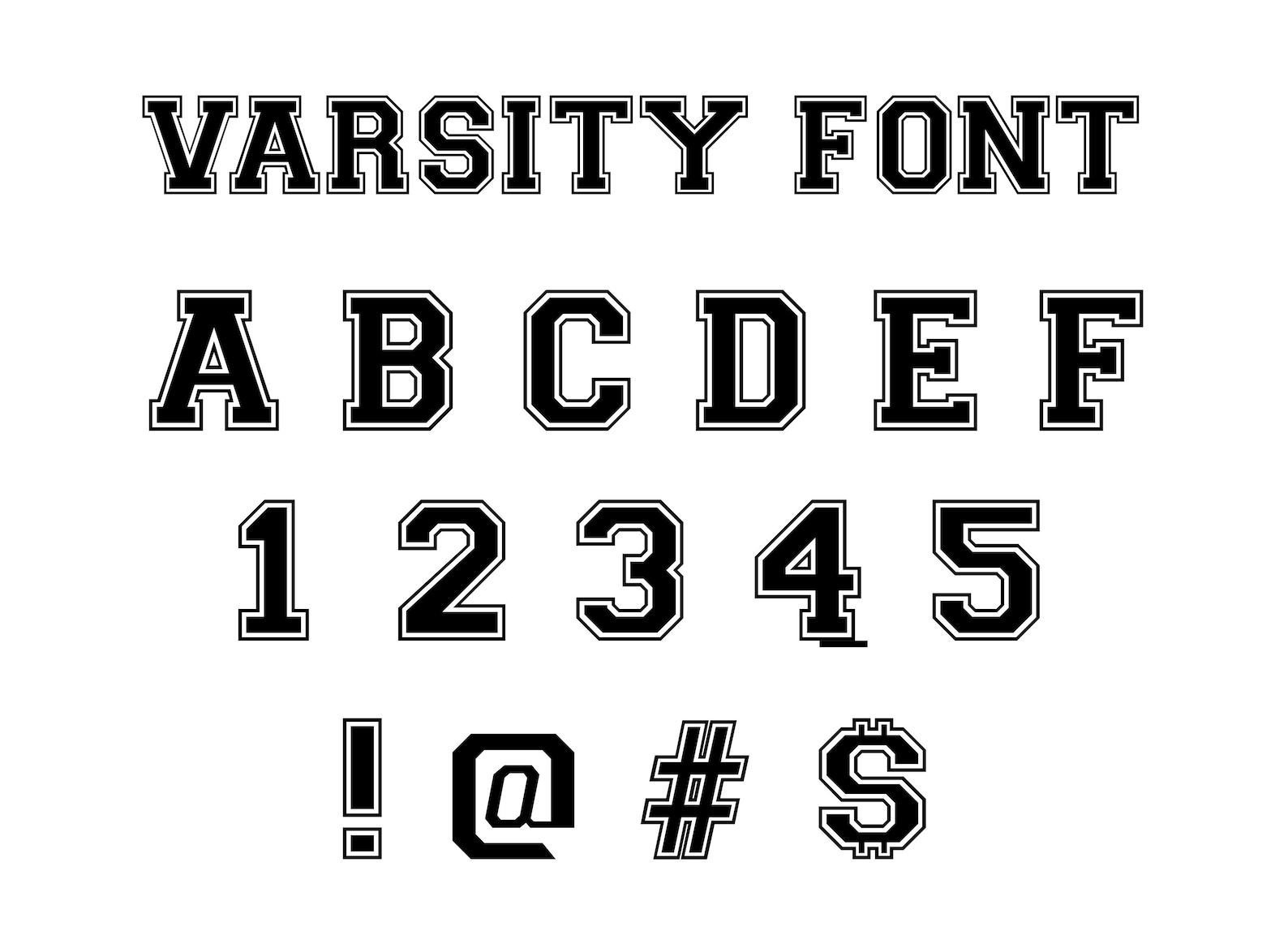 VARSITY FONT SVG, Varsity Alphabet Svg, College Varsity Letters Svg ...