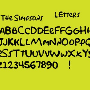 Simpson Letters Svg, Simpson Clipart, Simpson Svg Bundle, Simpson Font ...