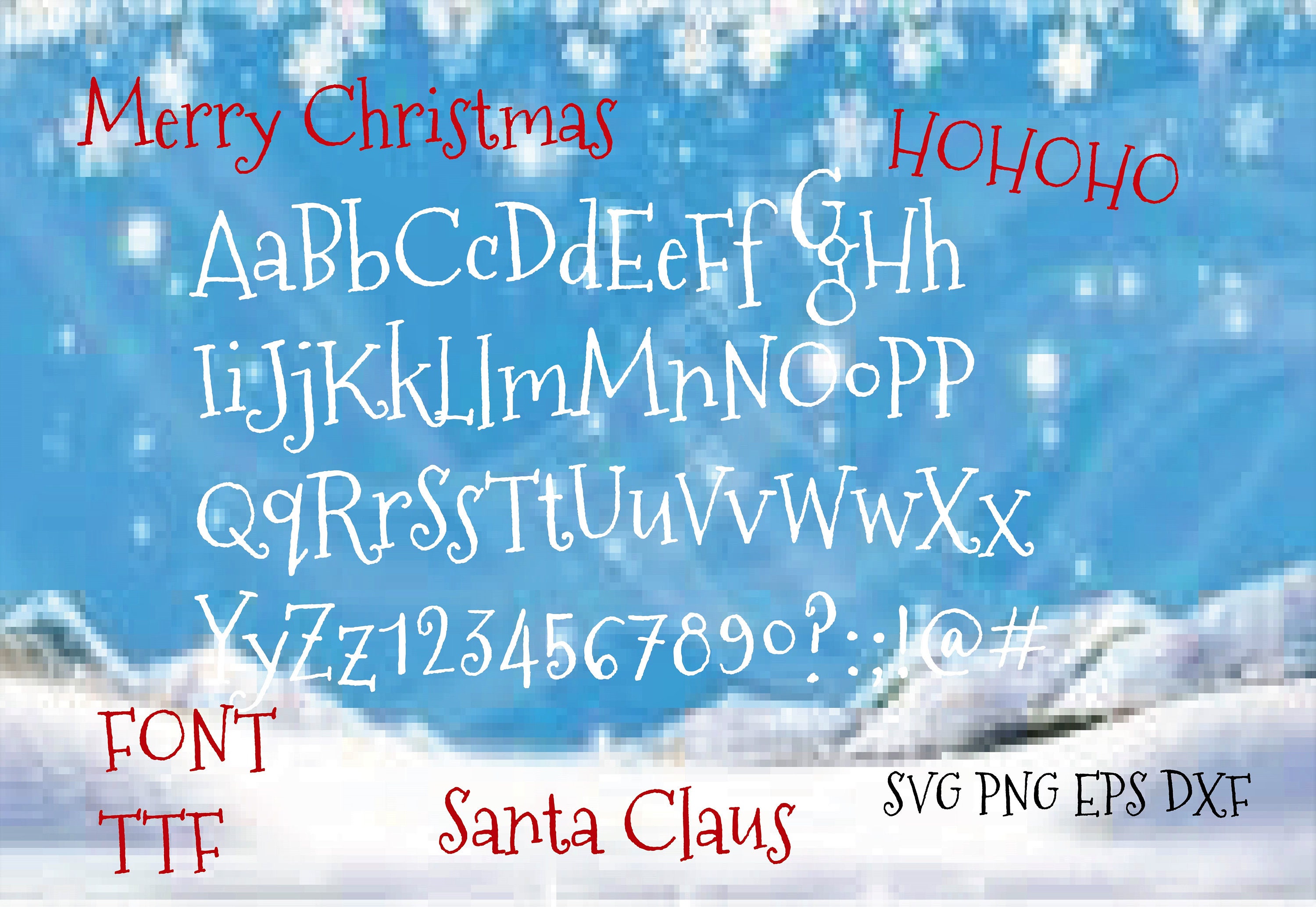 Merry Christmas font svg Merry Christmas Alphabet svg Merry | Etsy