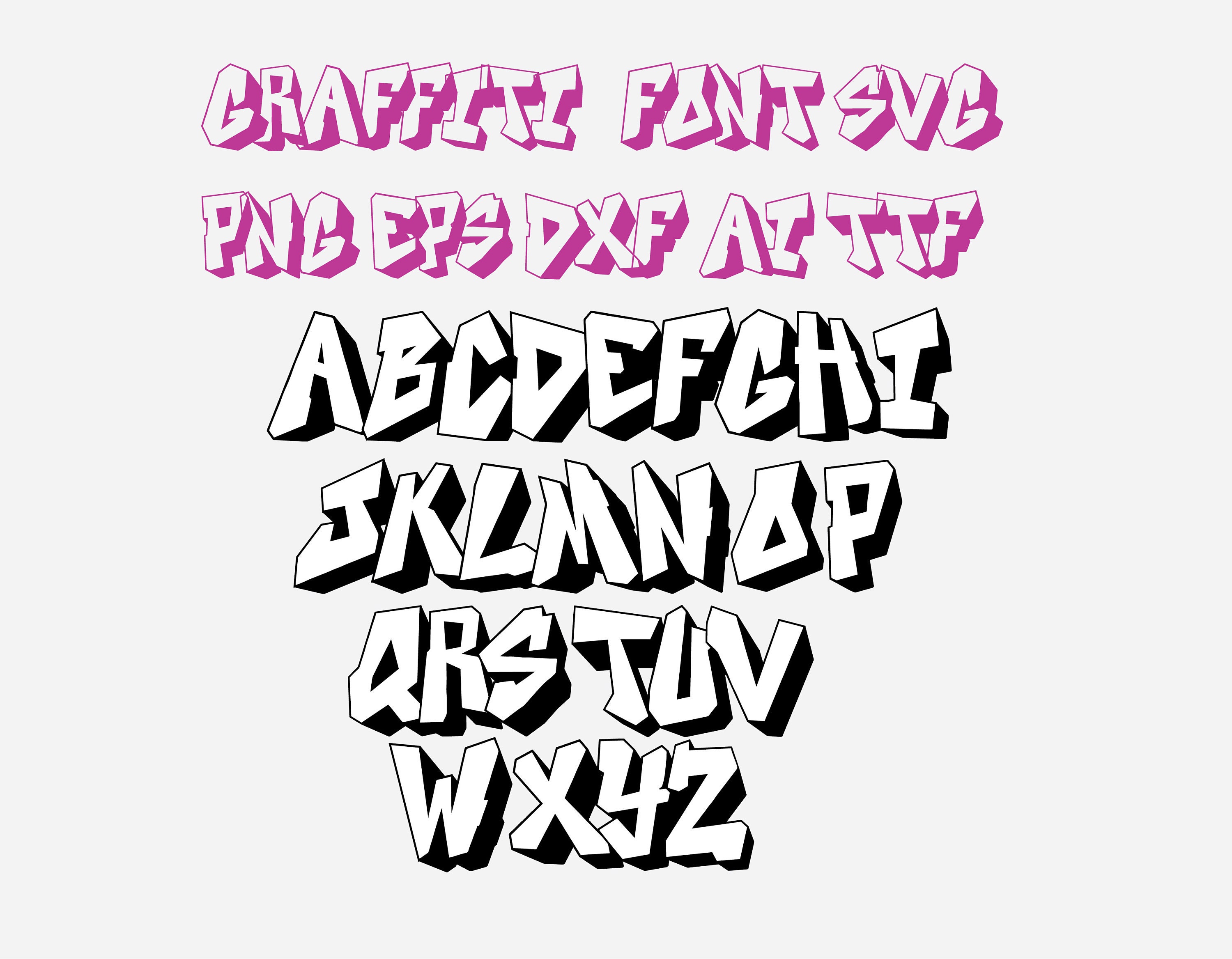 Graffiti alphabet svg Graffiti font svg Graffiti letters svg | Etsy