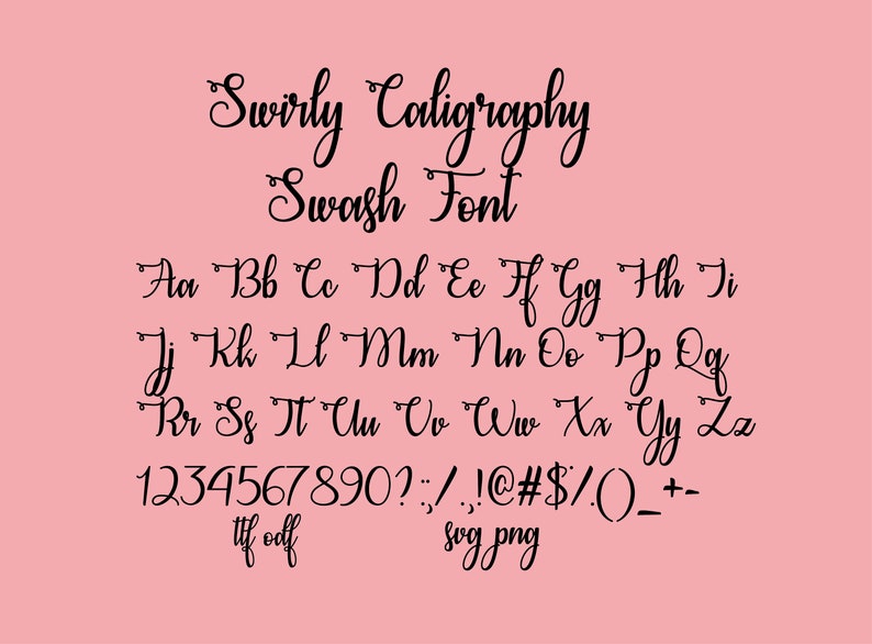 Swirly Alphabet Svg Caligraphy Font Svg Cursive Letters Svg - Etsy Hong ...