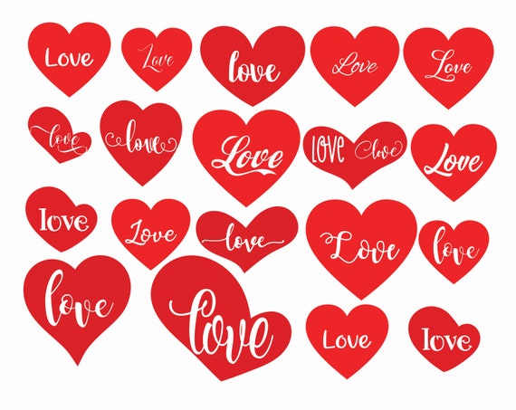 Love Heart Svg Bundle VALENTINE SVG Valentine Day Svg Heart | Etsy