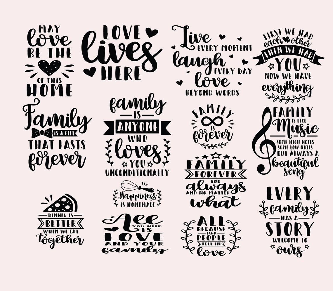 Family Svg Bundle Family Quotes Svg Family Quotes Bundle | Etsy Canada