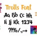 TROLLS FONT SVG , Trolls Alphabet Svg, Trolls Letters and Numbers Svg ...