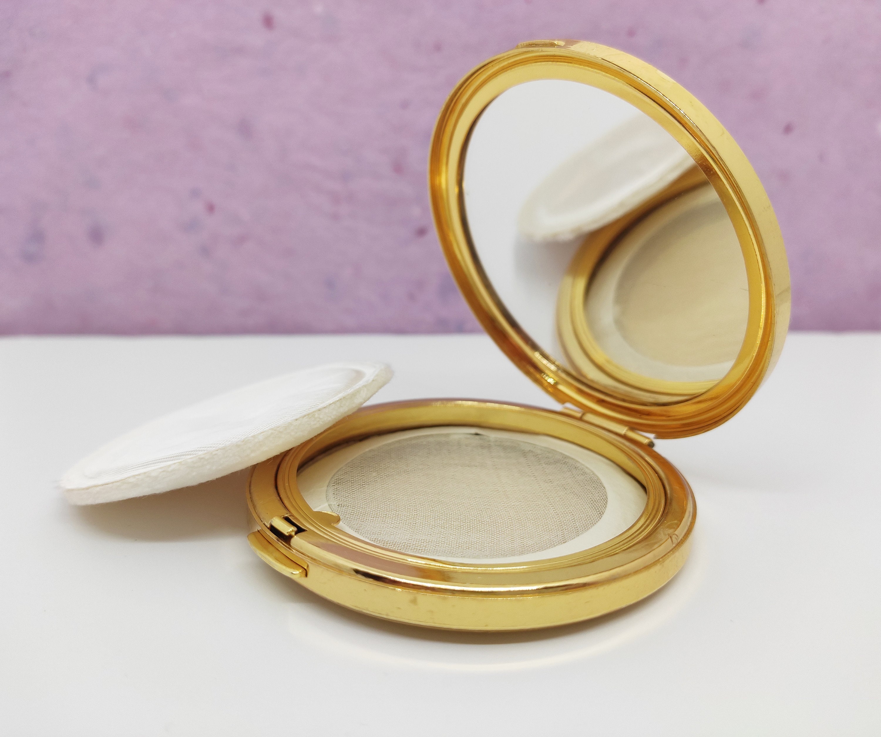 Vintage Compact Powder Case With Mirror - Etsy