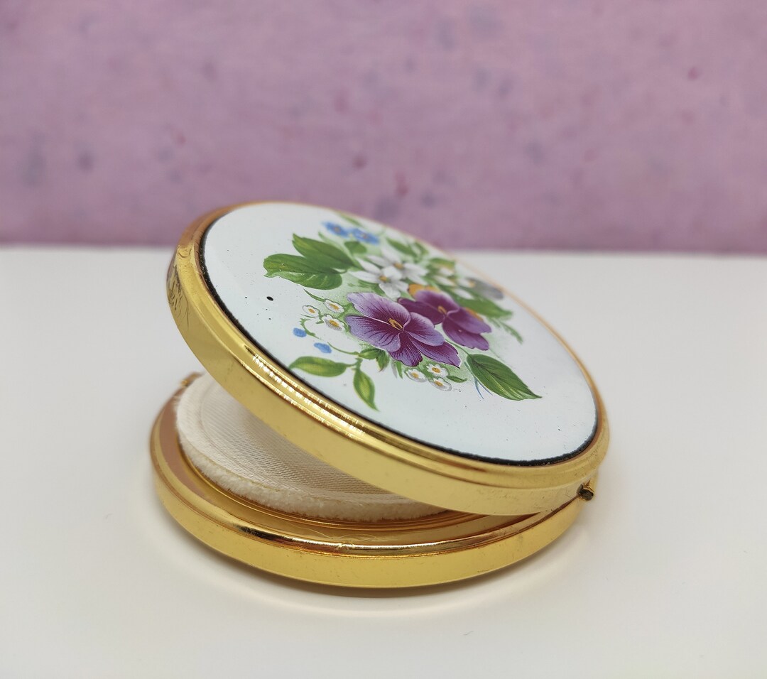 Vintage Compact Powder Case With Mirror - Etsy