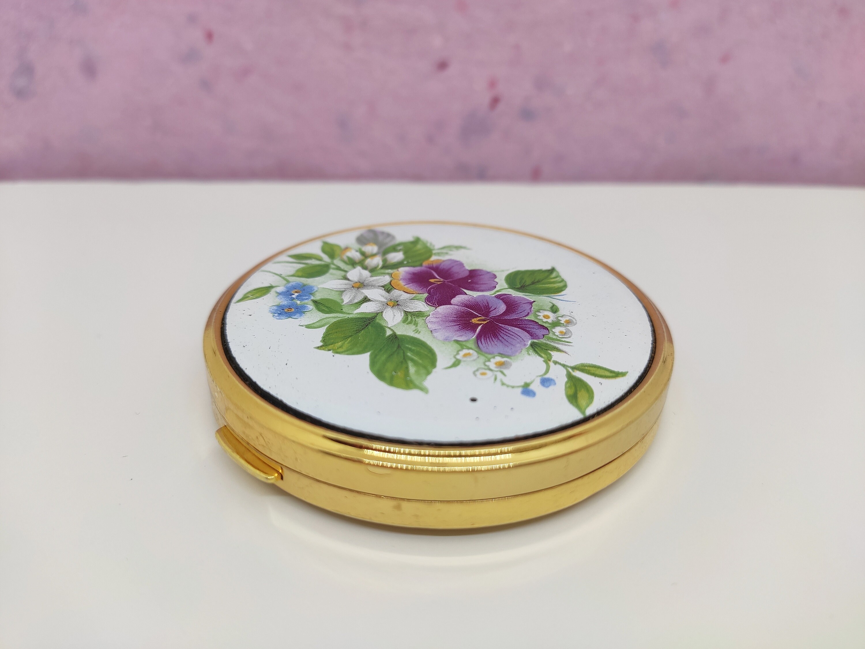 Vintage Compact Powder Case With Mirror - Etsy