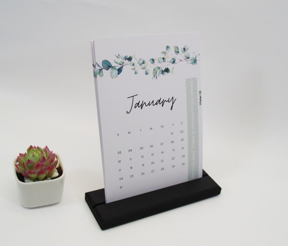 Desk Calendar With Stand - Etsy