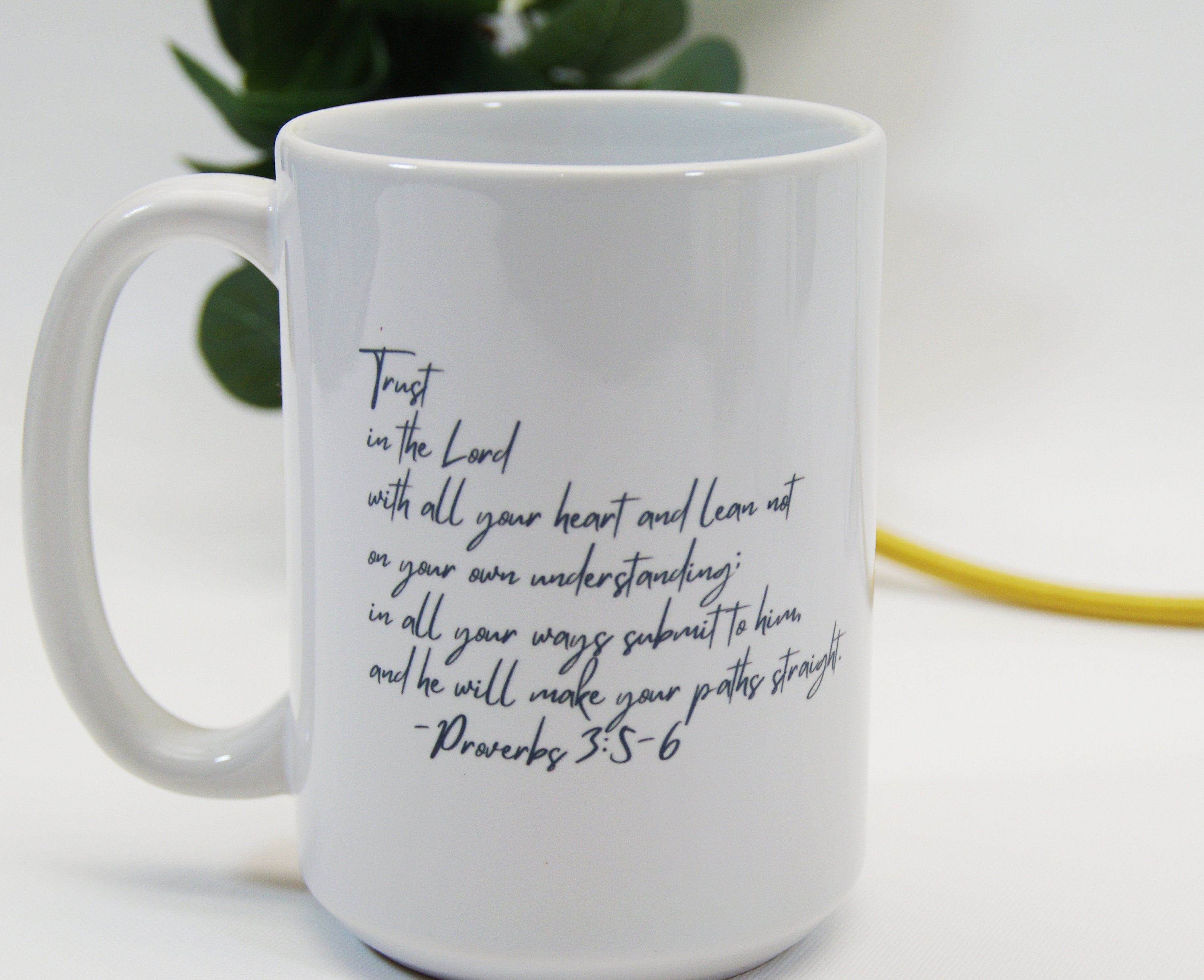 Proverbs 3:5 Coffee Mug Be Still Scripture Coffee Mug Inspirational ...