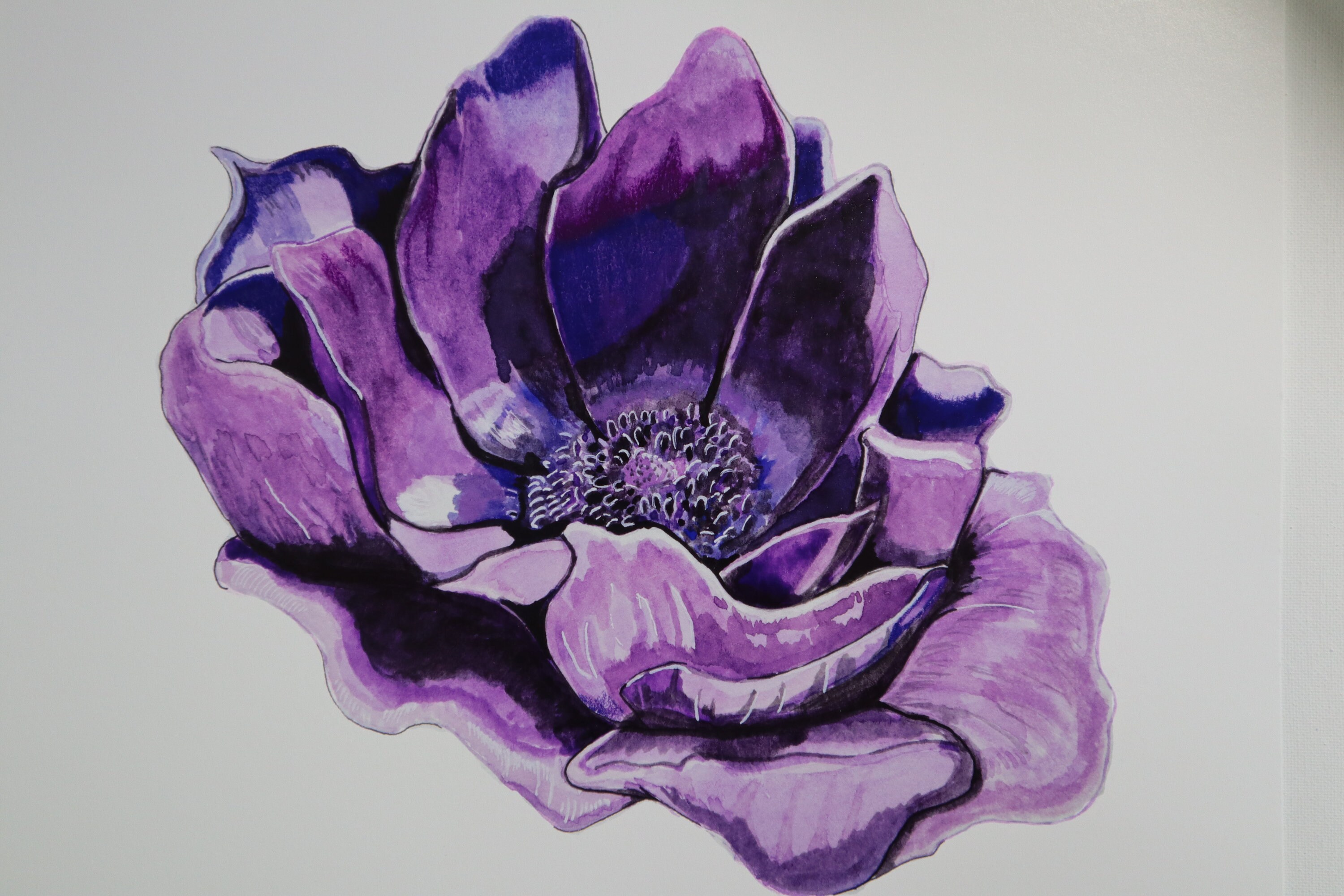 Purple Flower Painting Prints - Etsy Australia