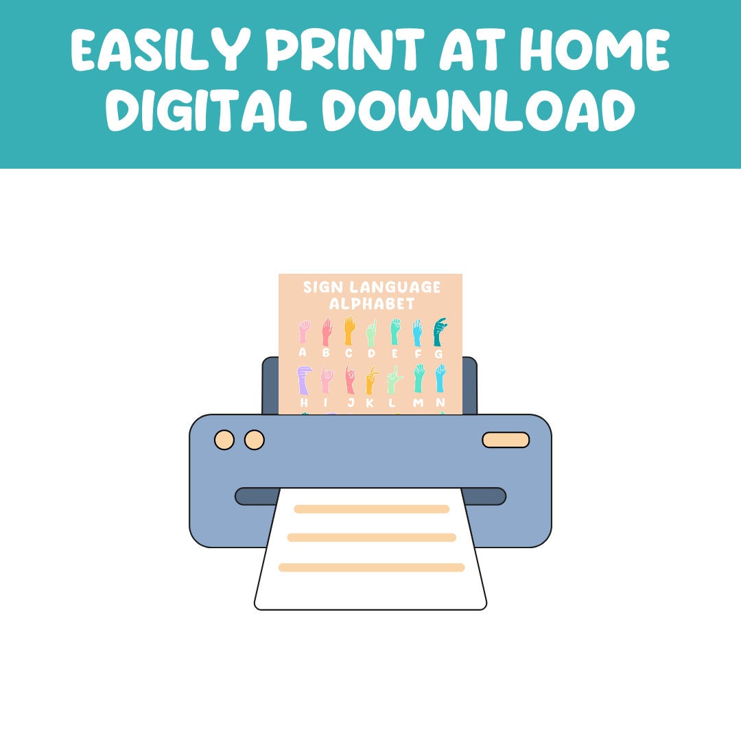 ASL Alphabet Poster ABC Poster ASL Sign Language Poster - Etsy UK