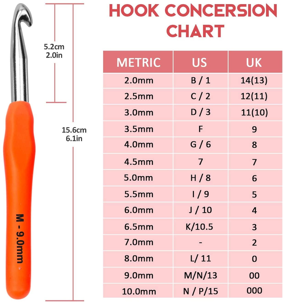 Crochet Crochets Ensemble, Pleine Taille Soft Handles Knitting Needles ...