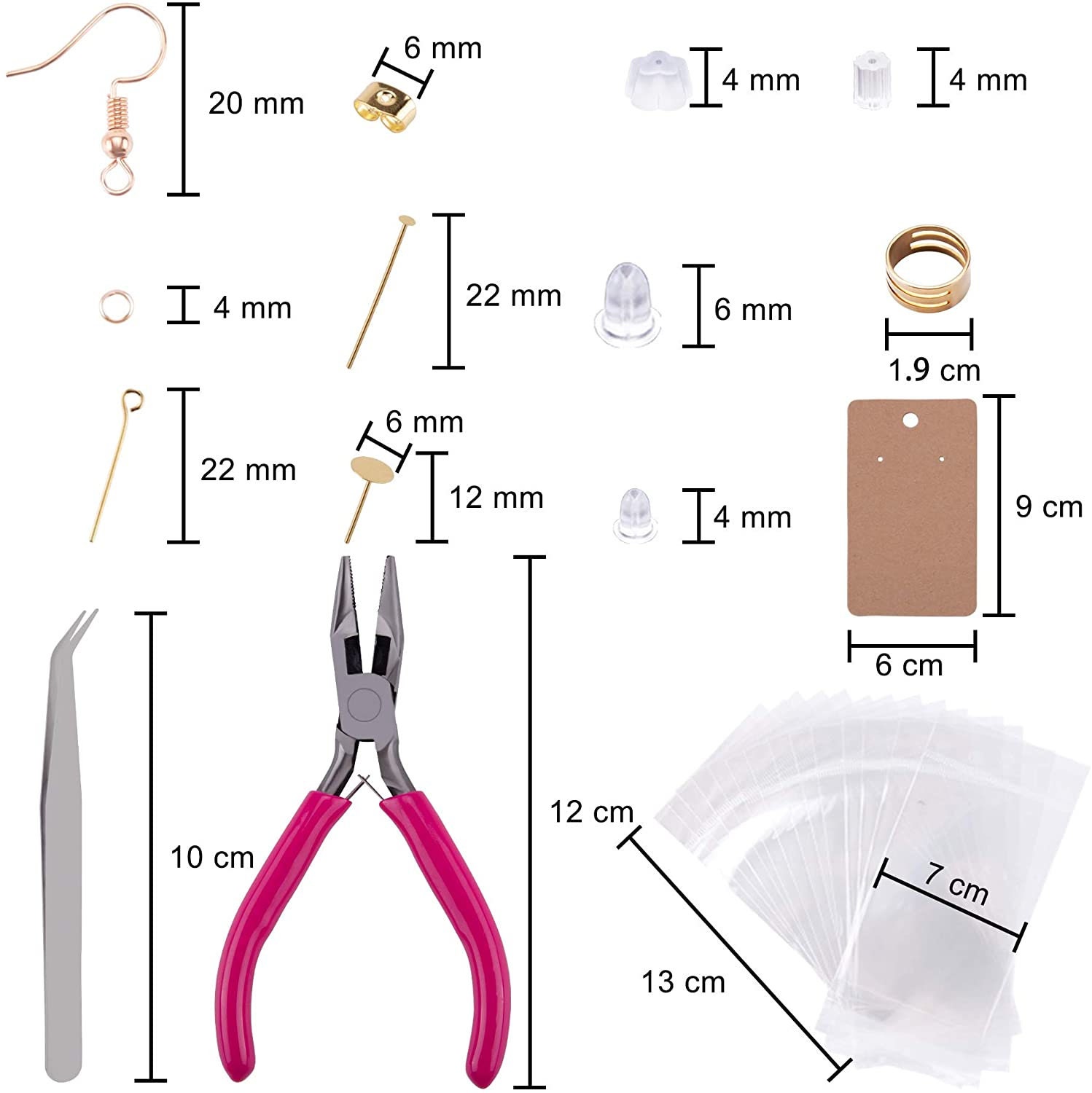 Earring Making Kit With Earrings Hooks Earring Backs Earring - Etsy UK