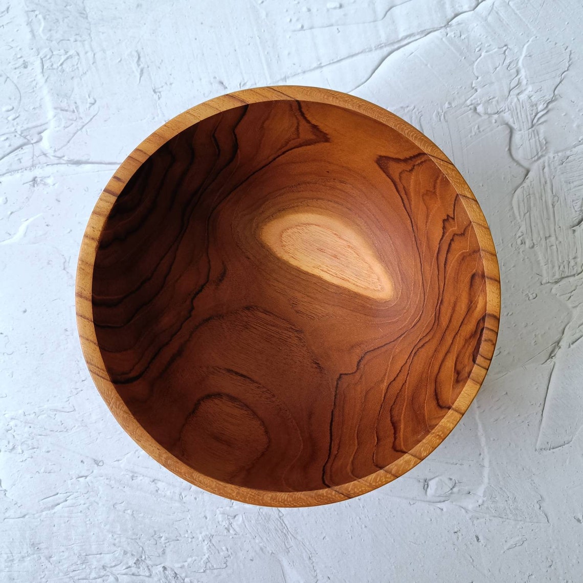 Solid Handmade Teak Wood Bowl, Decorative Table Center Bowl, Ramen Bowl ...