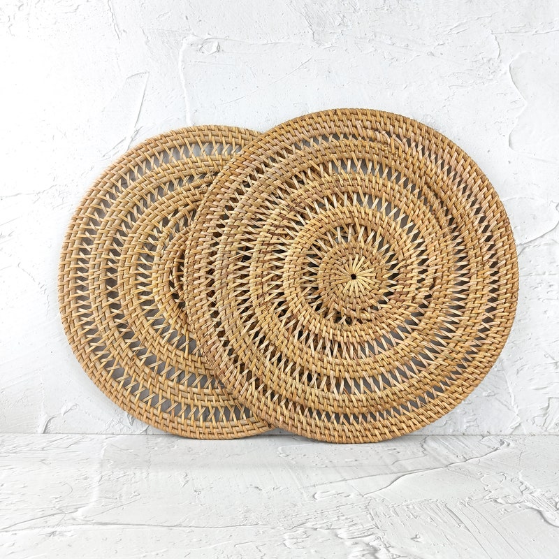 Woven Straw Placemats - Etsy