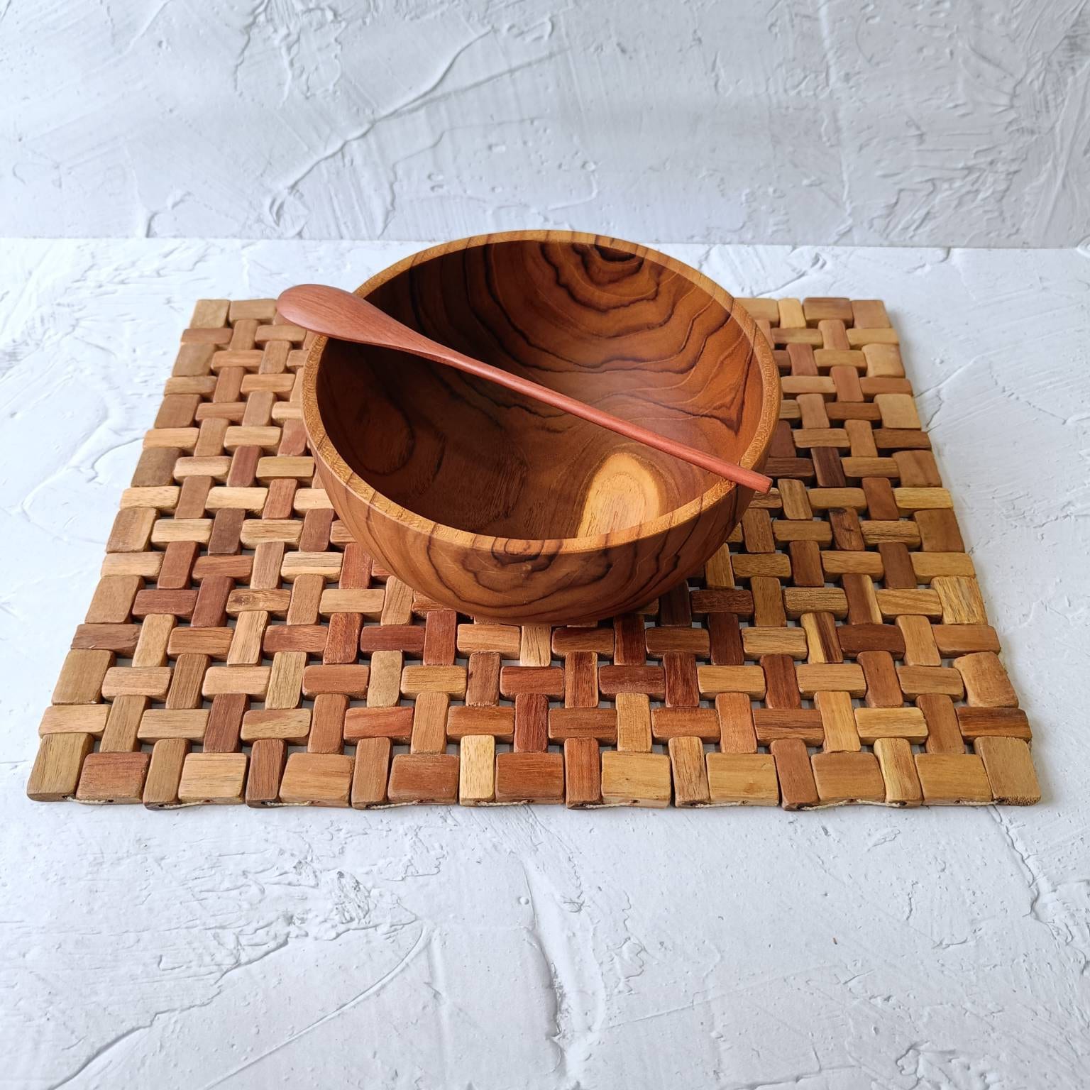 Solid Handmade Teak Wood Bowl, Decorative Table Center Bowl, Ramen Bowl ...