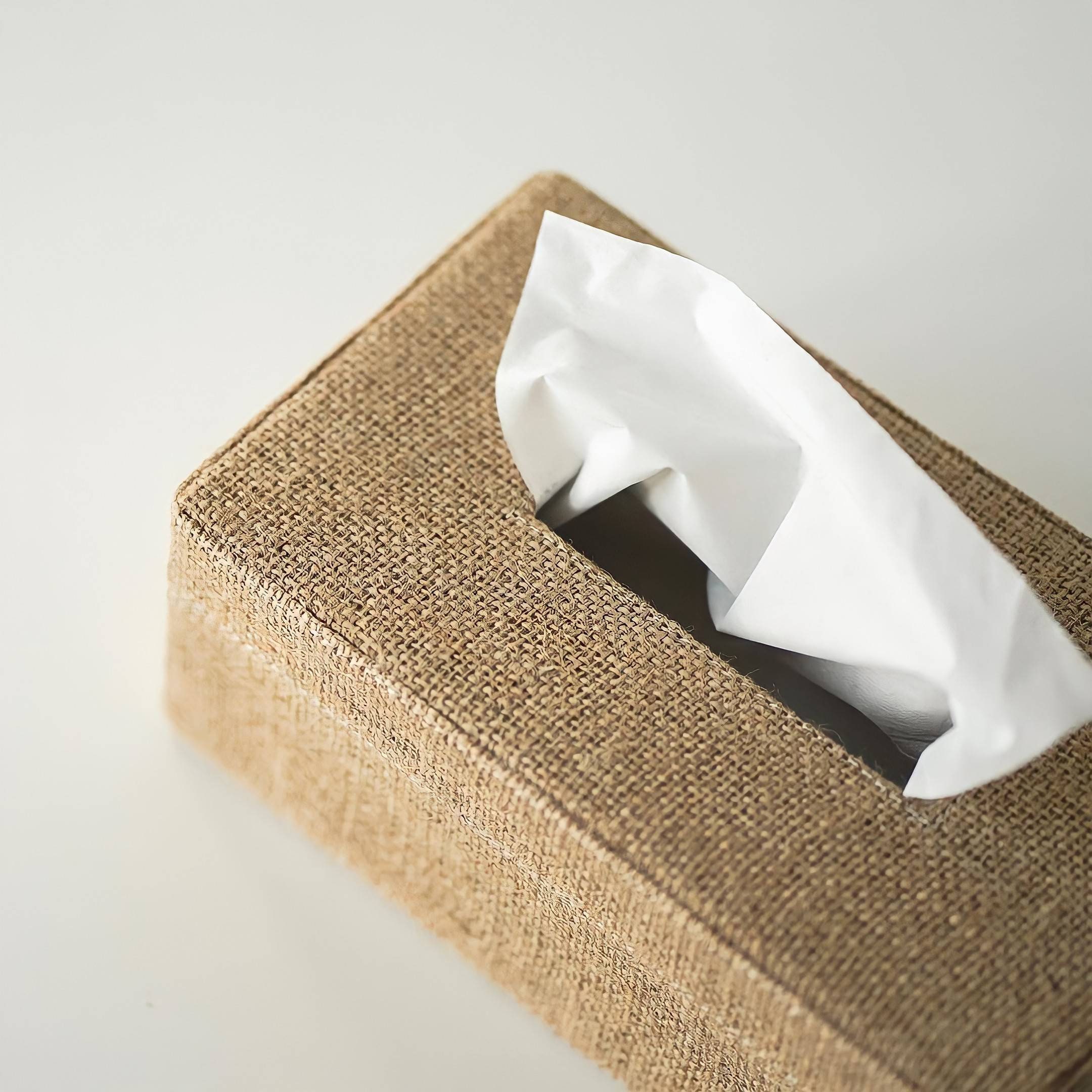 Handmade Jute Tissue Box Cover Natural Boho Tissue Box for | Etsy