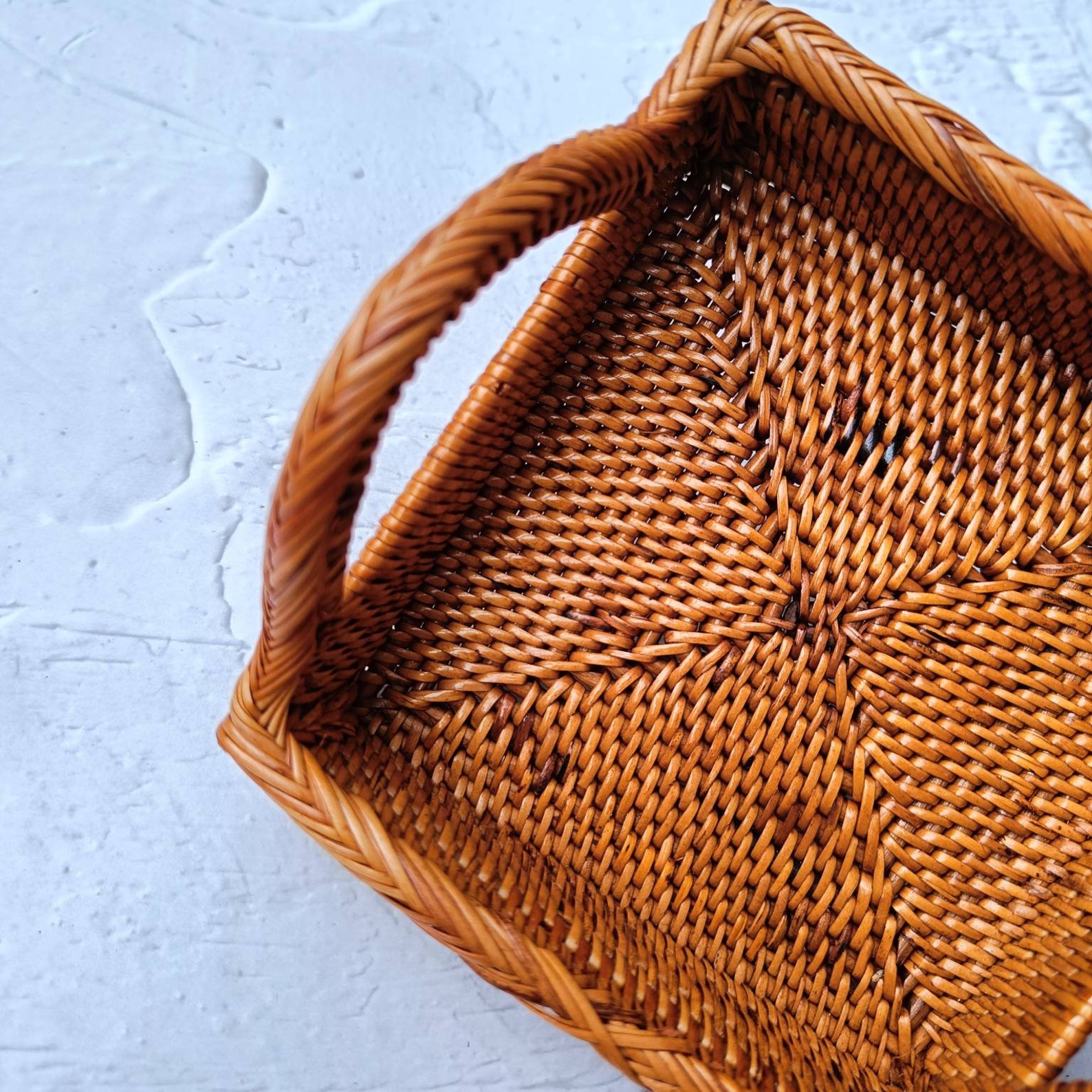Vintage Mini Square Rattan Tray Decorative Trays Jewellery - Etsy