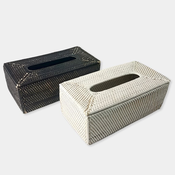Aesthetic Handmade Rattan Tissue Box Cover - Etsy