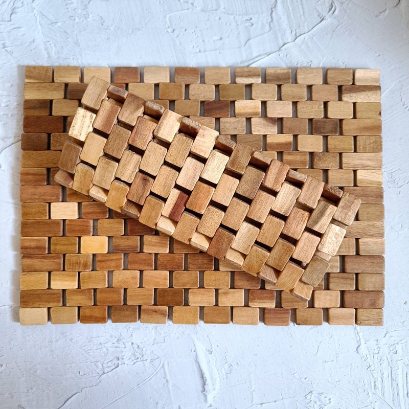 Vintage Wooden Tray Teak - Etsy