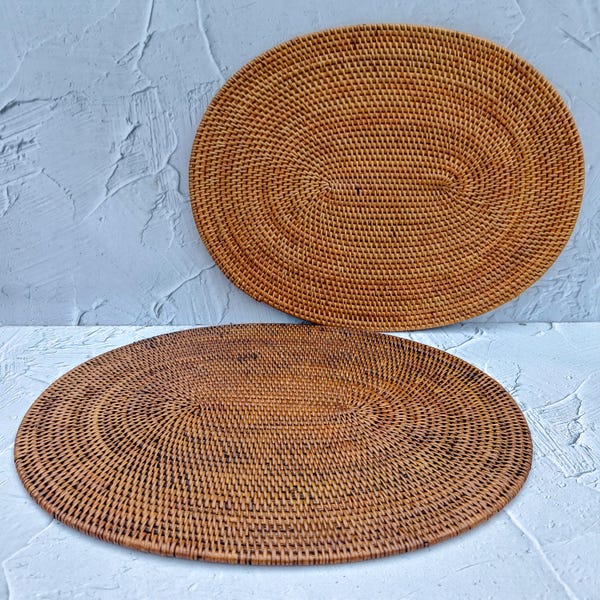 Rattan Weave Placemats - Etsy