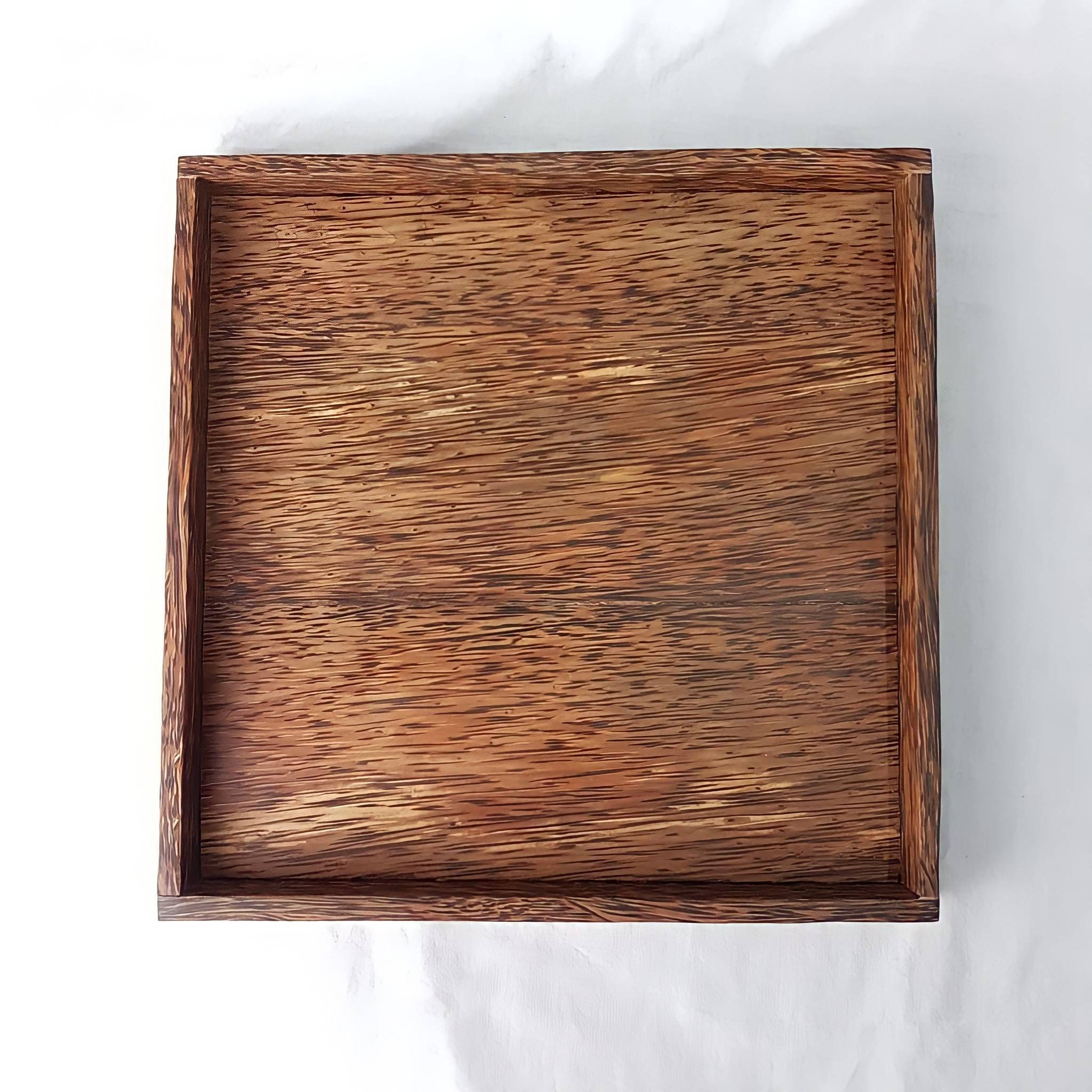 Hand Carved Wooden Square Tray Large Teakwood Tray Natural - Etsy