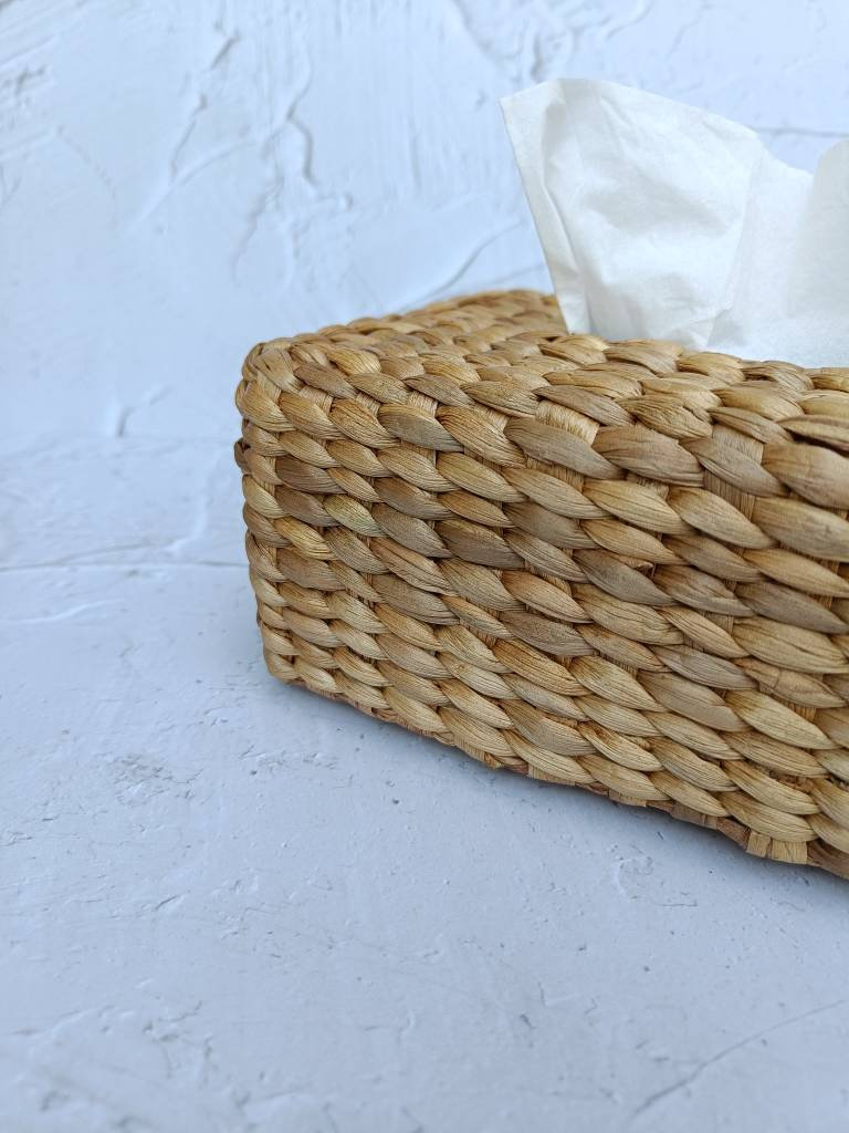 Handwoven Water Hyacinth Rectangular Tissue Box - Etsy