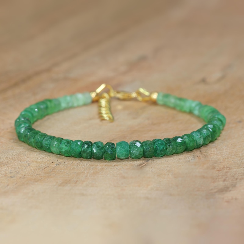 6 Emerald Bracelet - Etsy UK